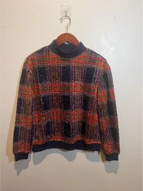 Beachlunchlounge Sweaters Beachlunchlounge Xs Plaid Boucl Sweater